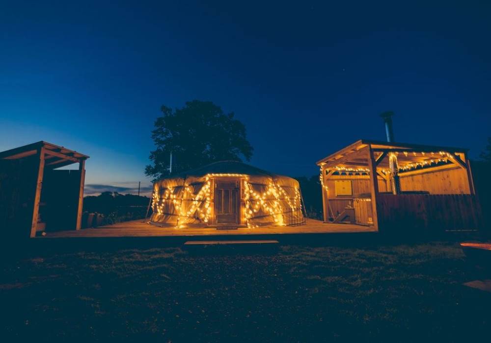 Glamp and Tipple | Krug - Luxury Heated Yurt with Hot Tub