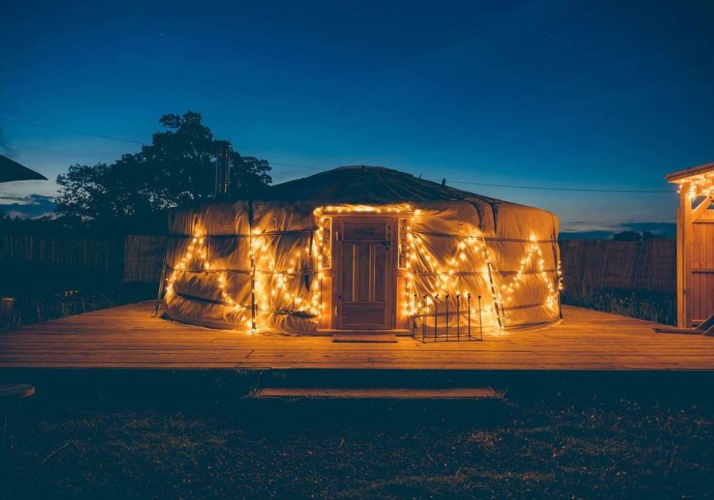 Glamp and Tipple | Krug - Luxury Heated Yurt with Hot Tub