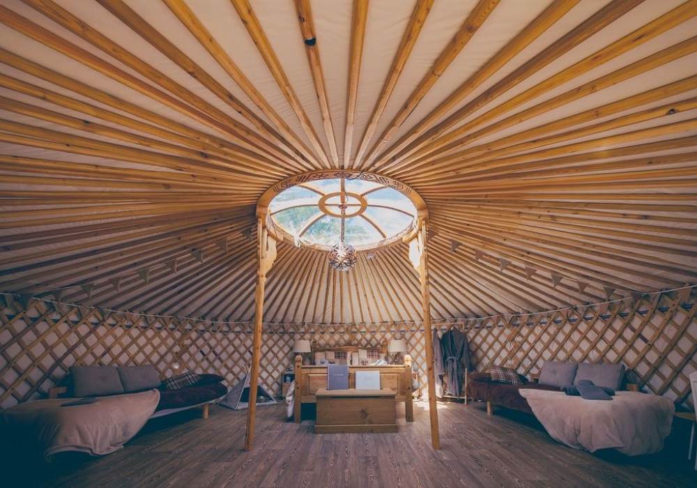 Glamp and Tipple | Taittinger - Luxury Heated Yurt with Hot Tub