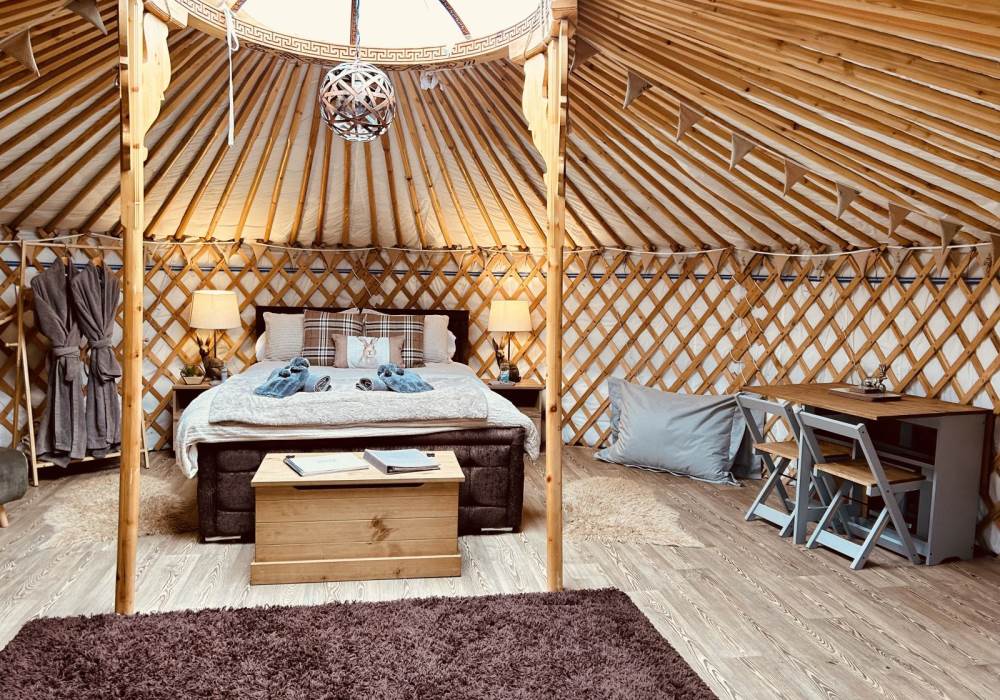 Glamp and Tipple | Taittinger - Luxury Heated Yurt with Hot Tub