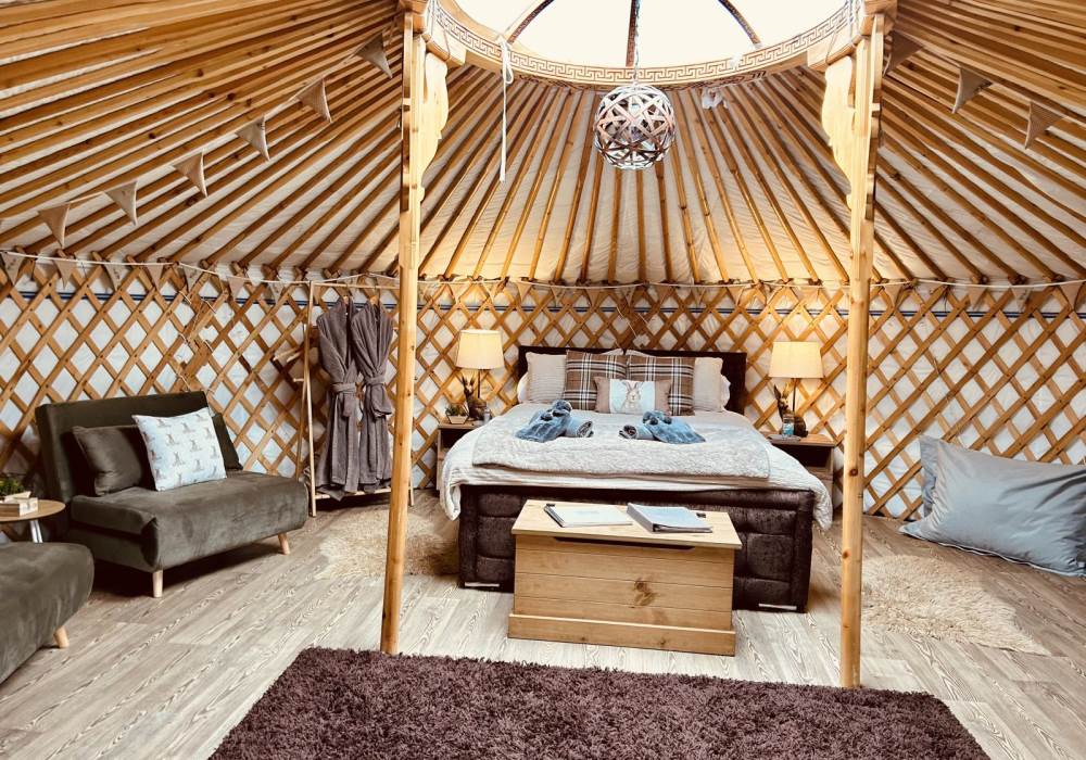 Glamp and Tipple | Taittinger - Luxury Heated Yurt with Hot Tub