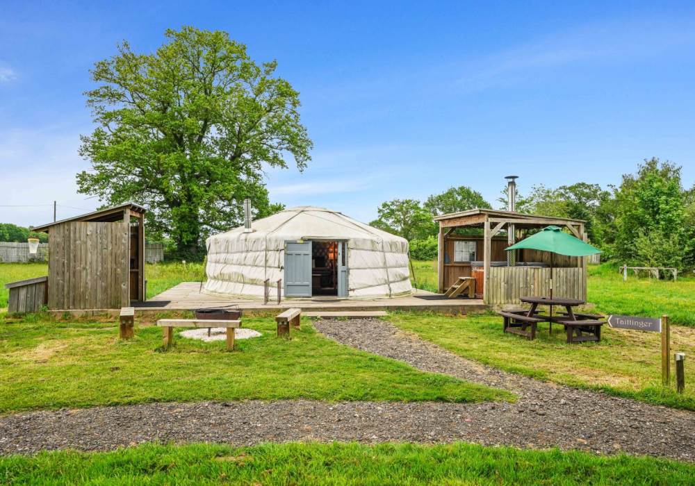 Glamp and Tipple | Taittinger - Luxury Heated Yurt with Hot Tub