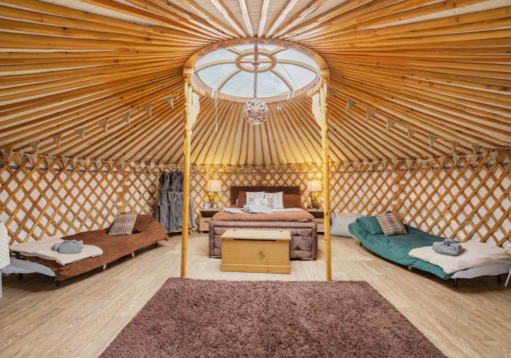 Glamp and Tipple | Taittinger - Luxury Heated Yurt with Hot Tub