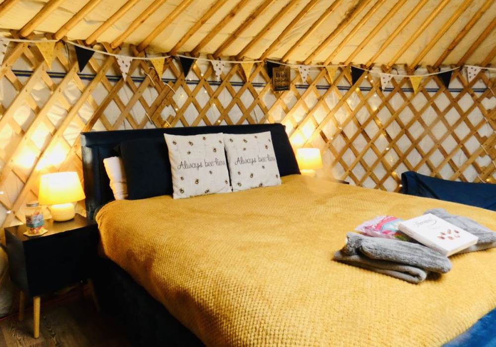 Glamp and Tipple | Perignon - Luxury Heated Yurt with Hot Tub