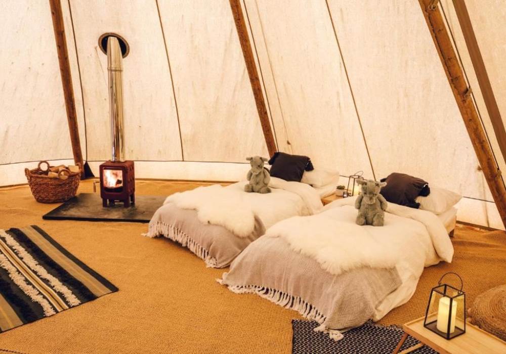 GreenWood Tipi Glamping | Oak (Sleeps 1-6)